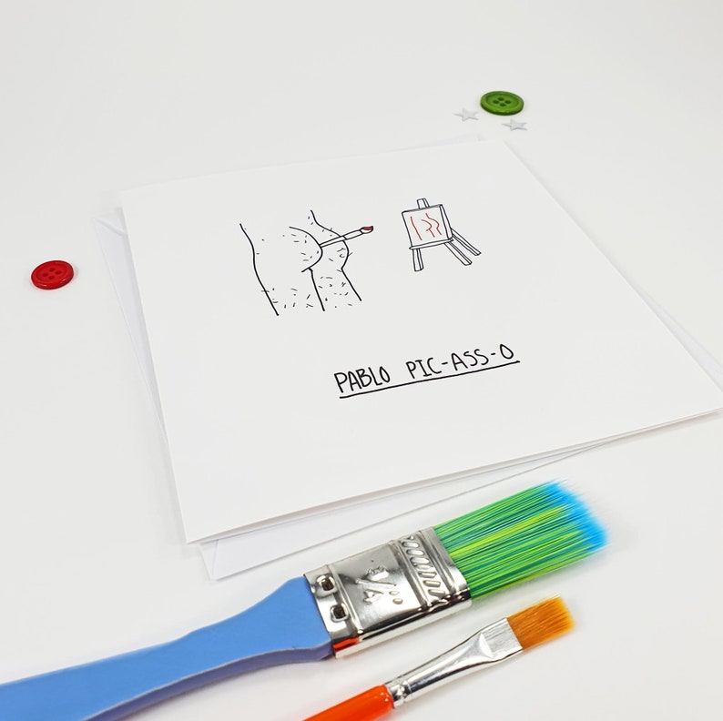 Pablo Picasso Card Birthday Card Artist Pun Card | Etsy