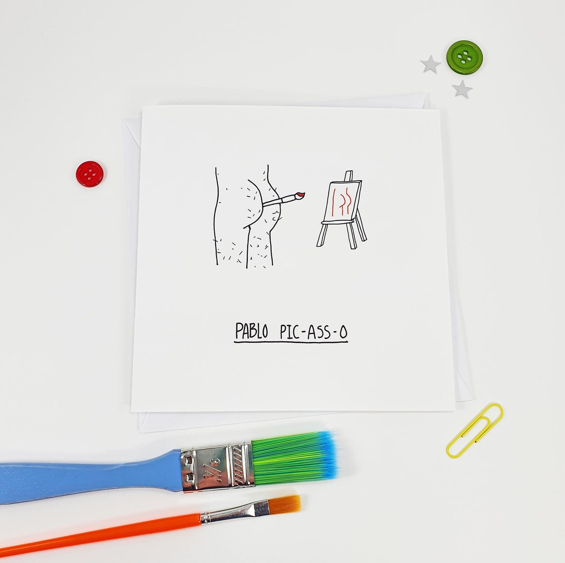 Pablo Picasso Card Birthday Card Artist Pun Card | Etsy