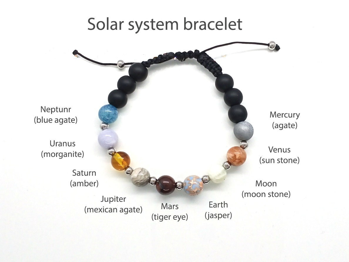 Solar System Bracelet, Universe Bracelet, Space Bracelet, Planetary ...