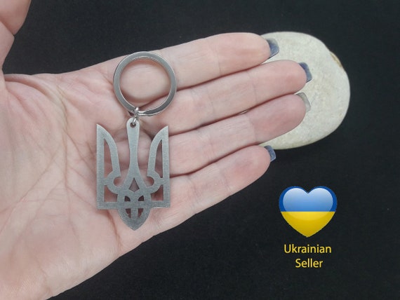 Trident Keychain Stand With Ukraine Ukraine Keychain | Etsy