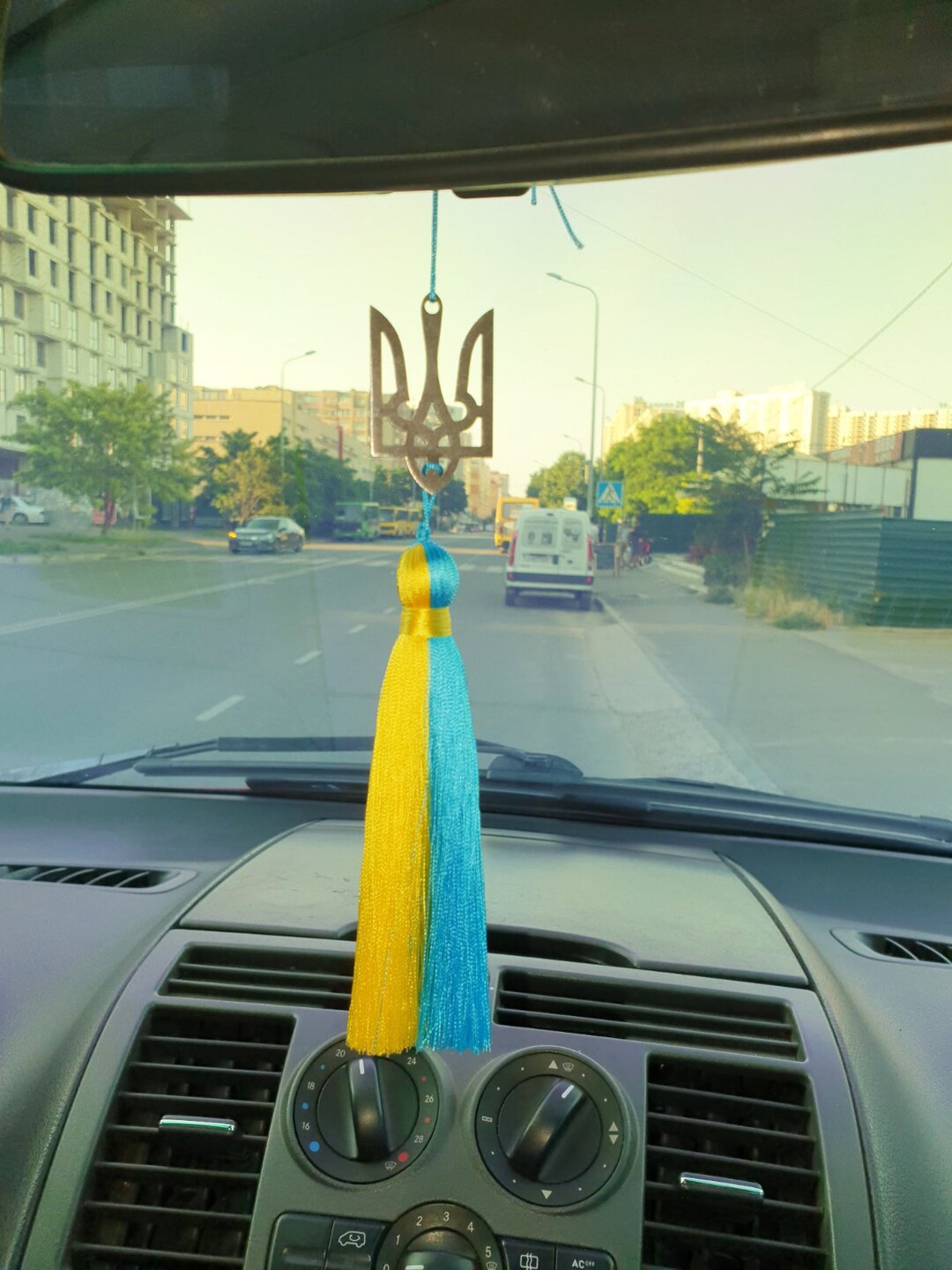 Ukraine Car Charm, Trident Tassel Pendant, Car Mirror Hanging Accessory ...