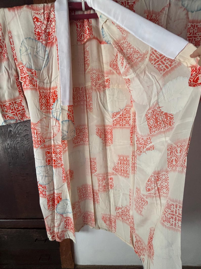1950's Vintage Japanese JUBAN Kimono Gown Robe Antique, Length 130cm 51 ...