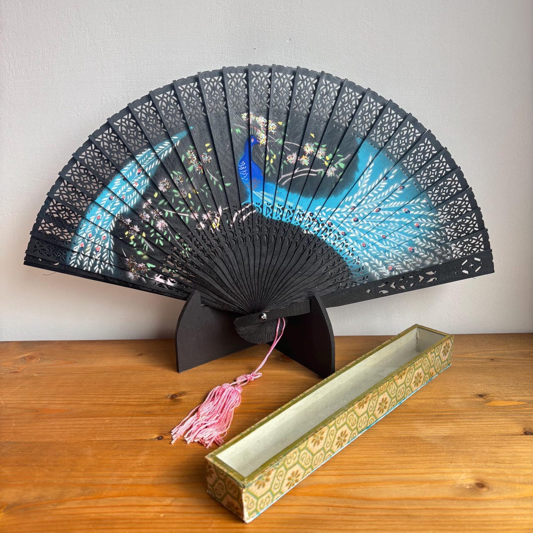 Japanese Vintage SENSU Wooden Hand Fan ,traditional Fan ,accessory ...