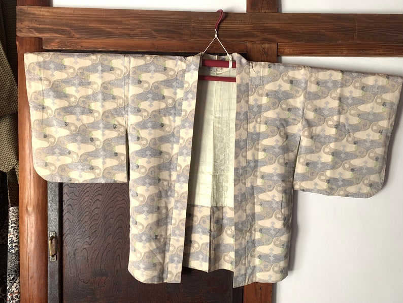 Vintage Japanese HAORI Kimono Jacket Cardigan Kimono Gown,length 72cm ...