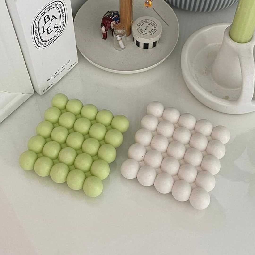 Bubble Coaster Pastel Square Bubble Coasters Set, Colourful Home ...