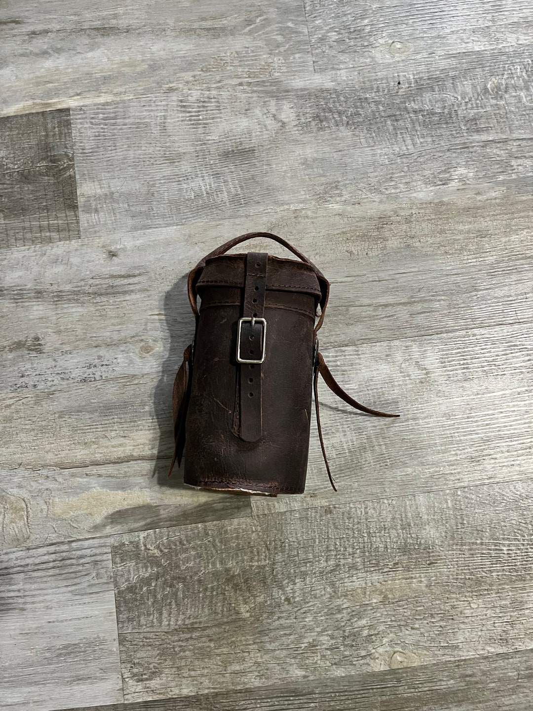 Moonshine Mason Jar Distressed Leather Drink Holder for Carrying or Tie ...
