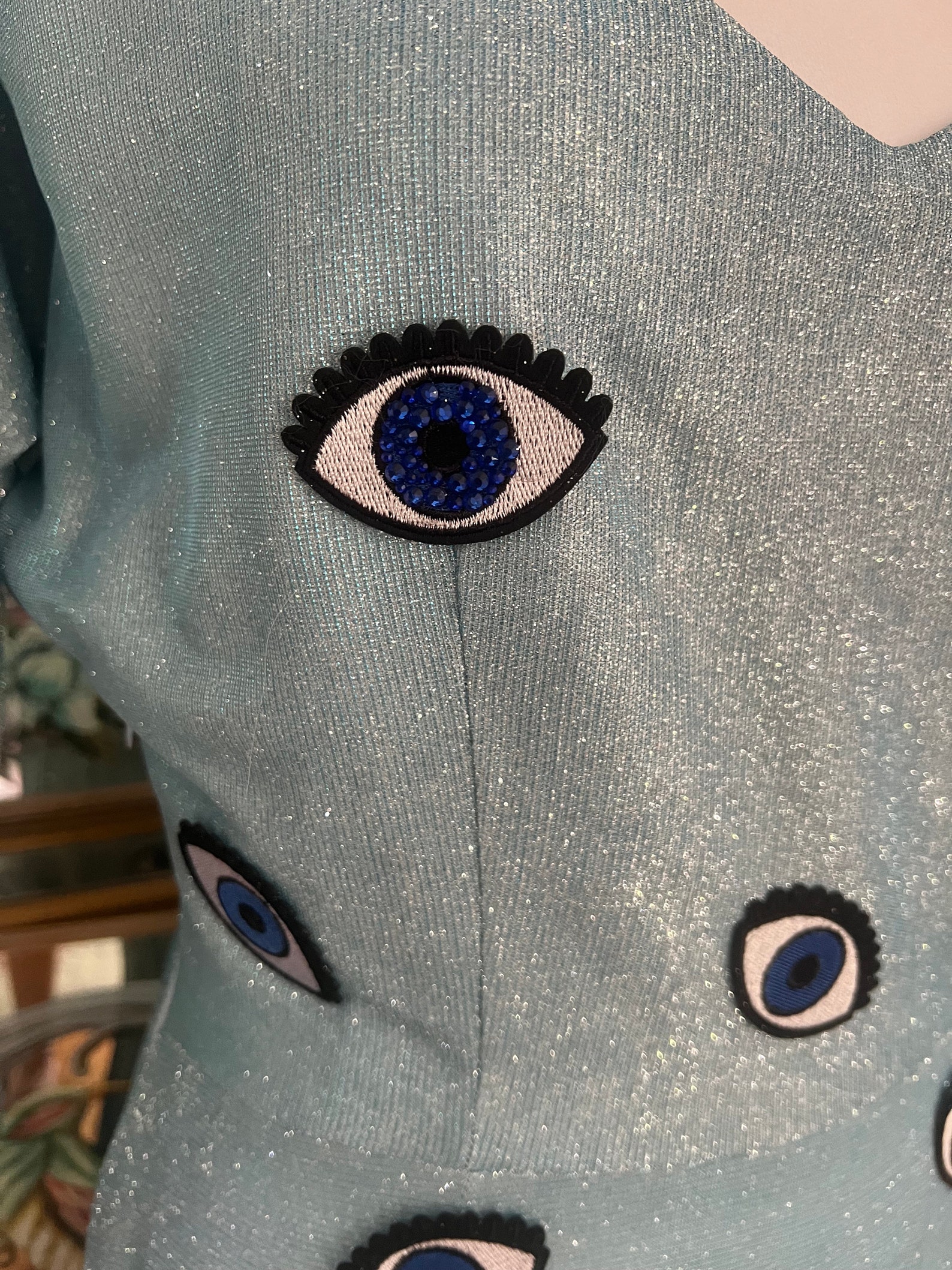 Retro Vintage Handmade I’ve Got My Eye on You Halloween Eyeball Dress ...