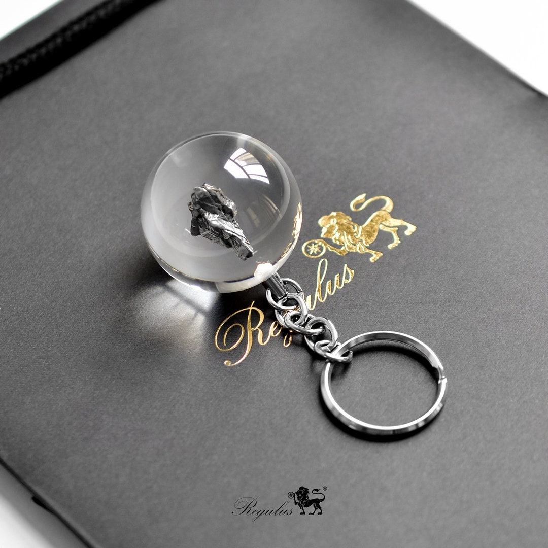 Meteorite Key Chain,campo Del Cielo Iron Meteorite Inside Crystal Ball ...