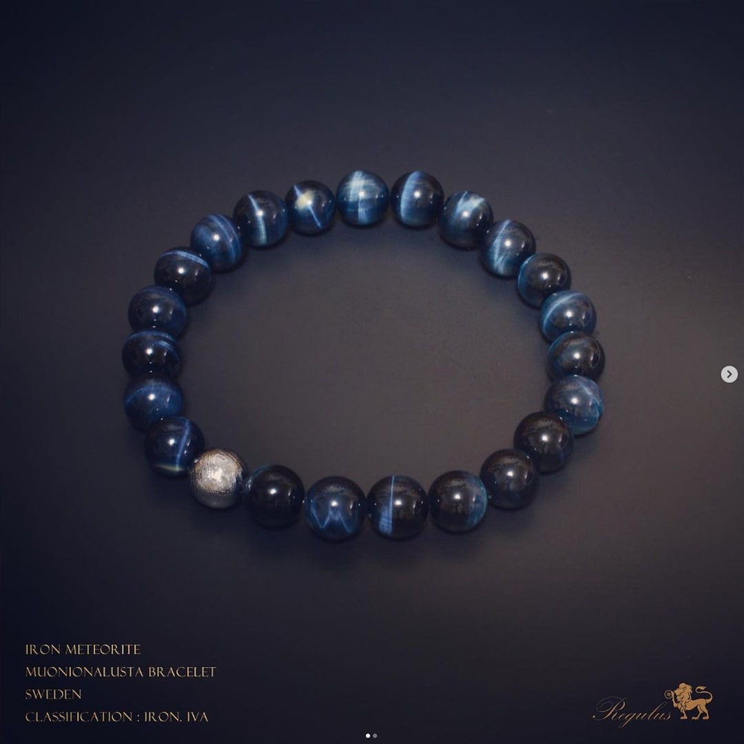 Meteorite Beads Bracelet,eagle Eye Meteorite Bracelet,real Meteorite ...