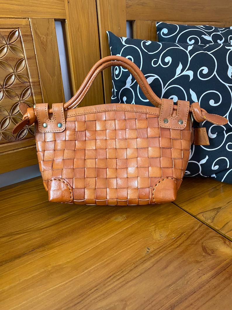 Handbag Leather, Genuine Leather Ladies Woven Crossbody Shoulder ...