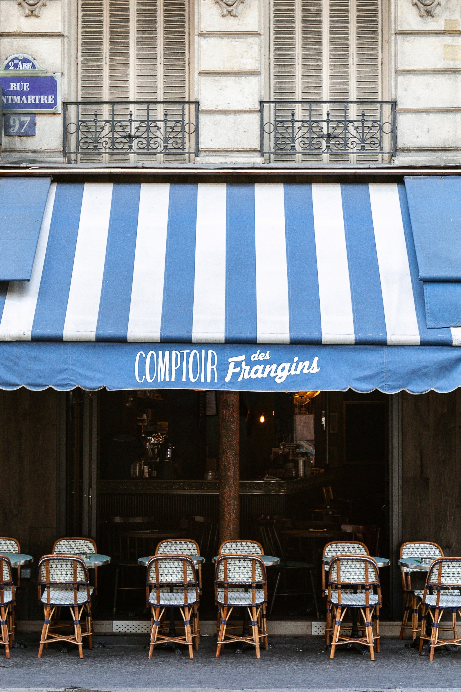Paris Cafe Print: Blue French Bistro Photo, Kitchen Decor - Etsy