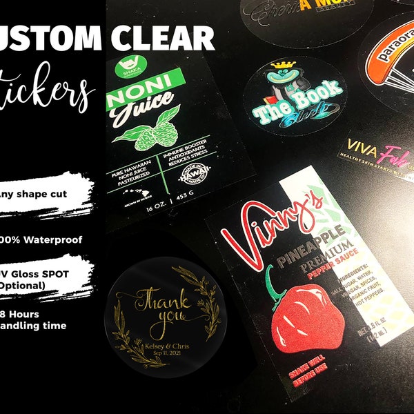 Clear Stickers - Etsy