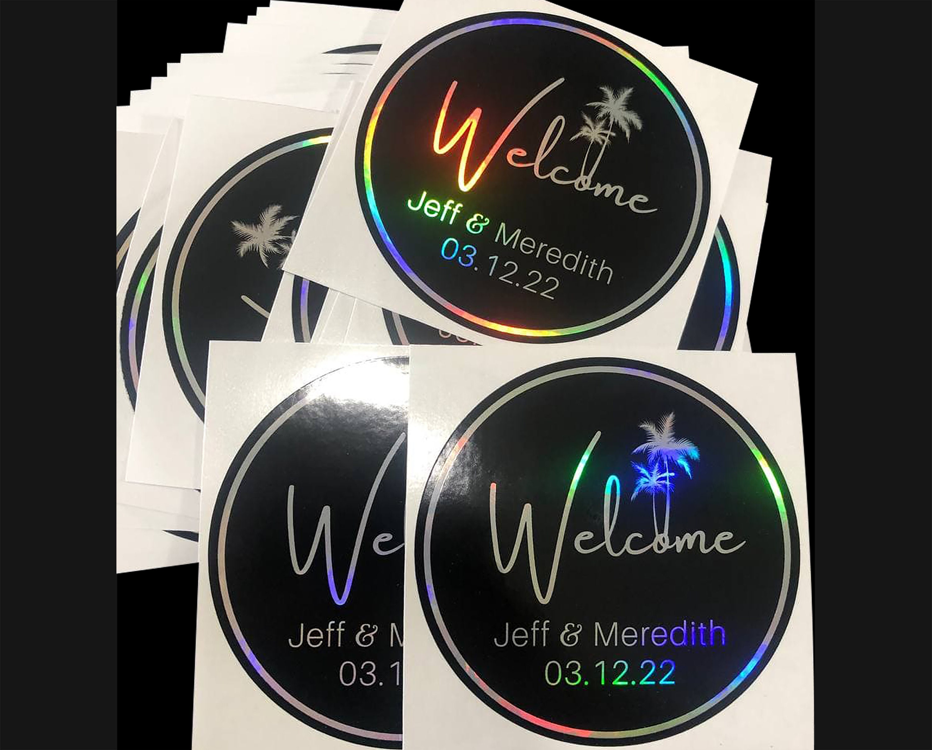 Custom Holographic Shiny Stickers Rainbow Holographic Vinyl | Etsy