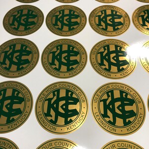 Personalized Metallic Gold Stickers 100% Waterproof, Custom Gold Label ...