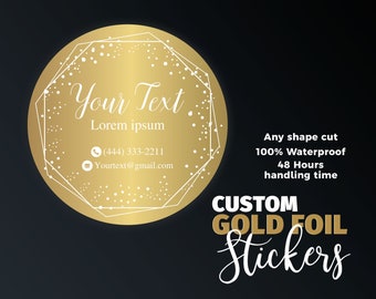 Gold Foil Stickers - Etsy