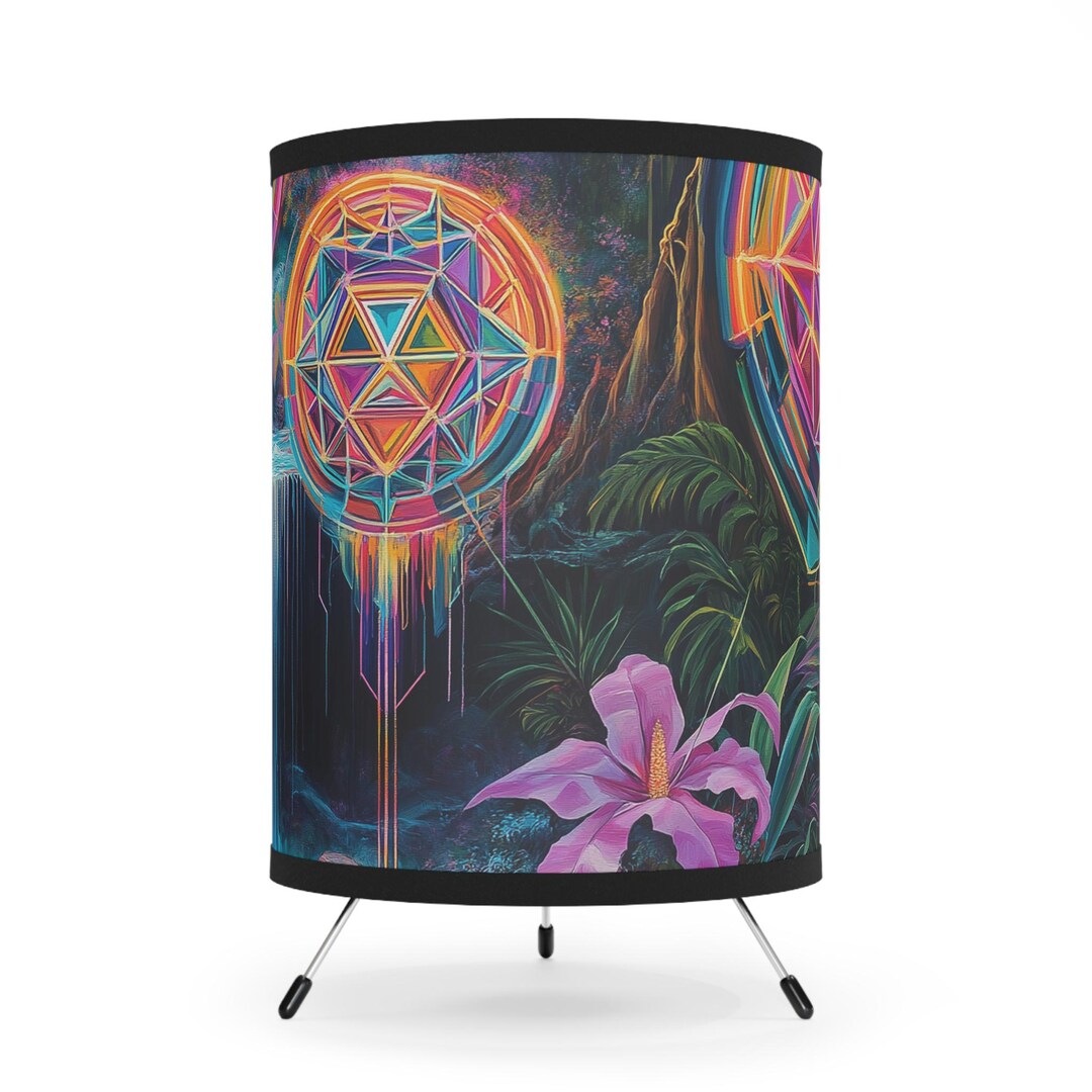Tripod Lamp, Psychedelic Lamp, Home Decor, Fantasy Art, Psychedelic Art ...