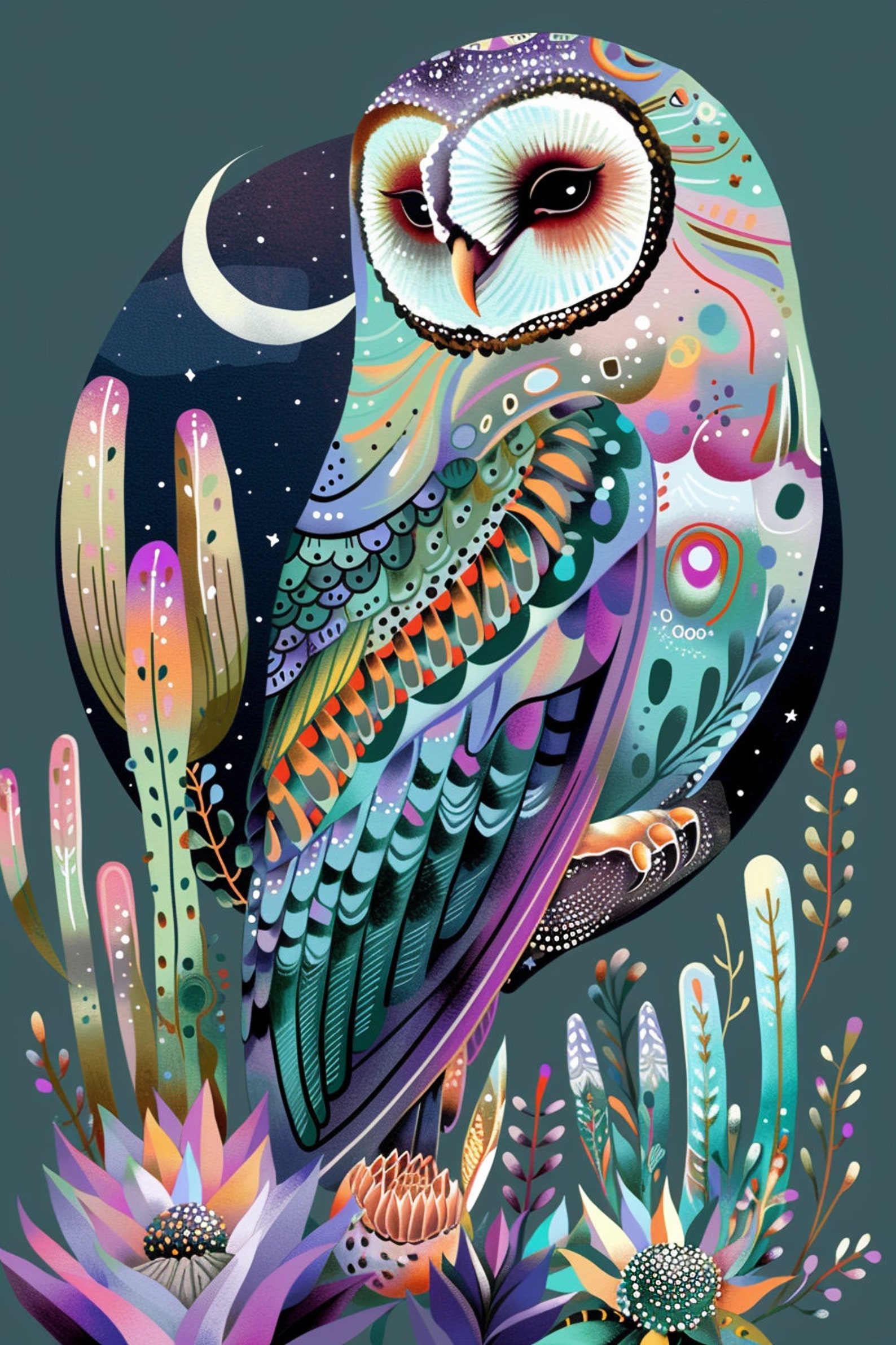 Owl Digital Print, Art Print, 11x16 Print, Owl Art, Wall Art, Art ...