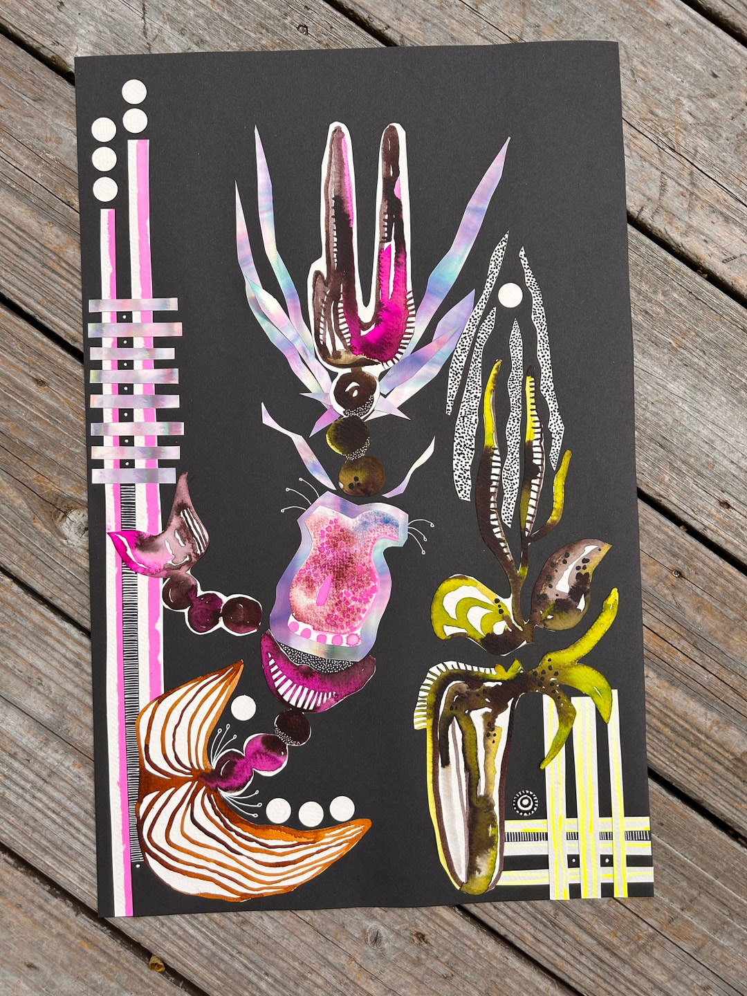 Watercolor Collage, Watercolor Art, Abstract Art - Etsy