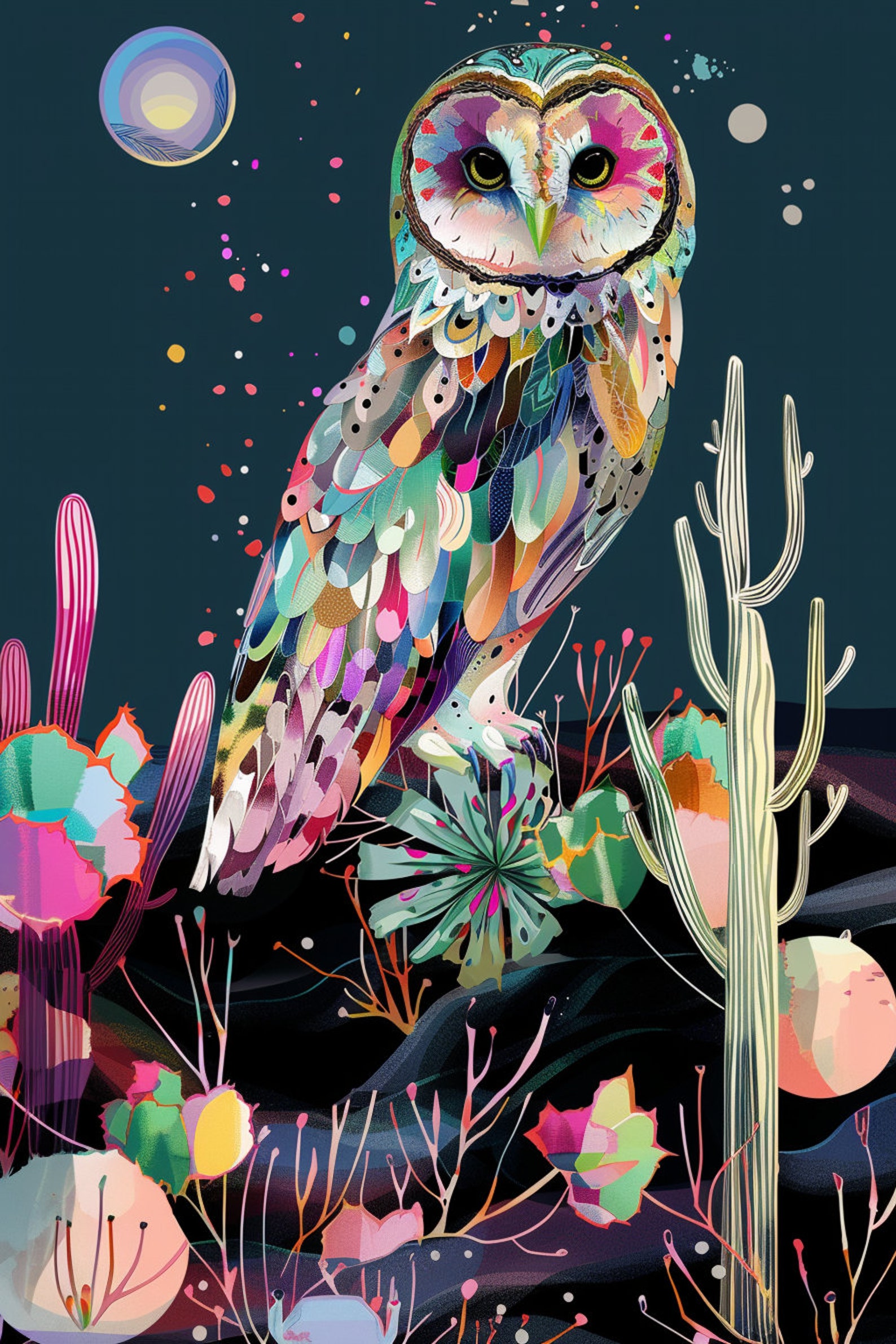 Owl Digital Print, Art Print, 11x16 Print, Owl Art, Wall Art, Art ...