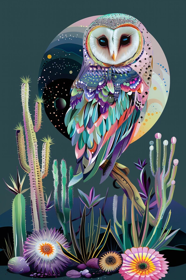 Owl Digital Print, Art Print, 11x16 Print, Owl Art, Wall Art, Art ...