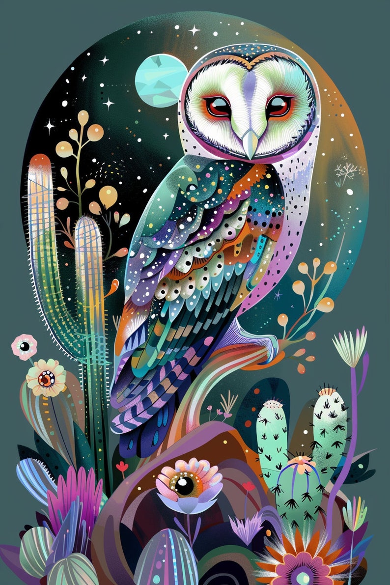 Owl Digital Print, Art Print, 11x16 Print, Owl Art, Wall Art, Art ...