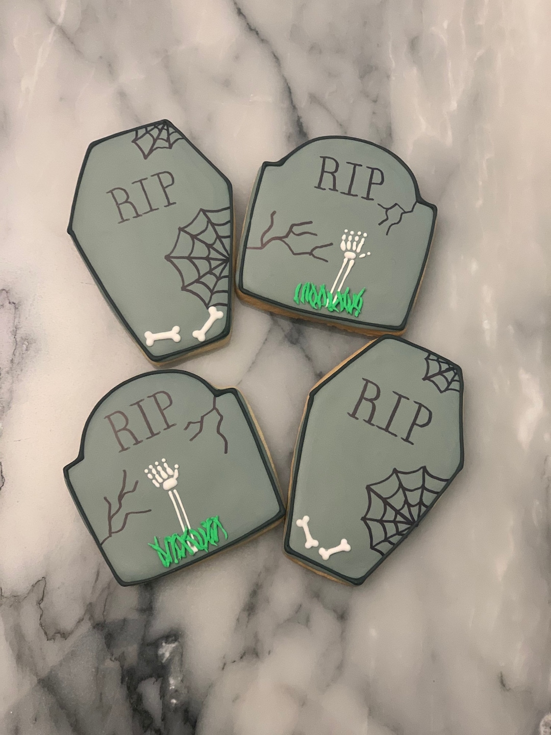 Tombstone and Coffin Cookies - Etsy