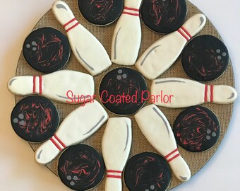 Bowling Theme Party Favors for Birthdays Bowling Pin Cookies - Etsy