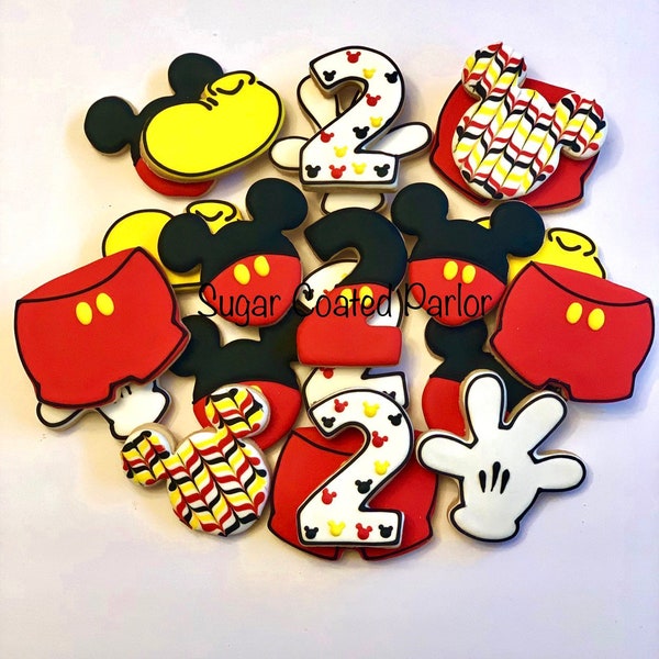 Mickey Mouse Cookies - Etsy