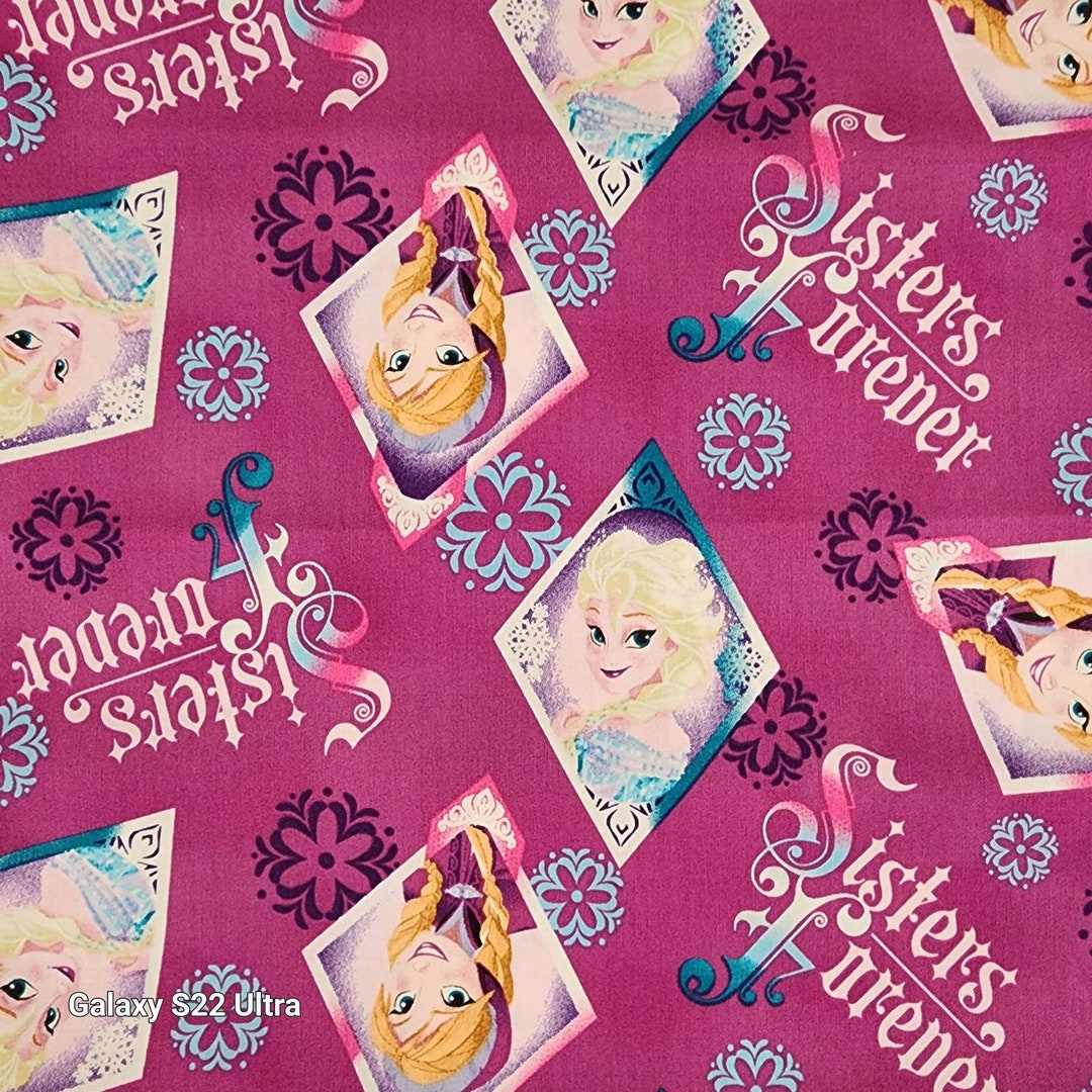 Elsa and Anna Frozen Cotton Fabric Frozen Fabric - Etsy
