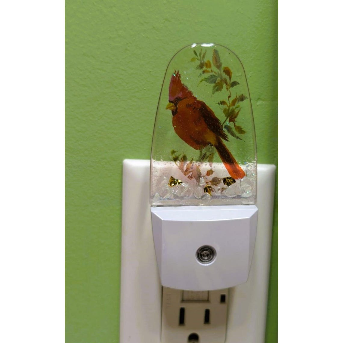 Night Light With a Cardinal Image Plug-in LED Blue 3" NEW - Etsy