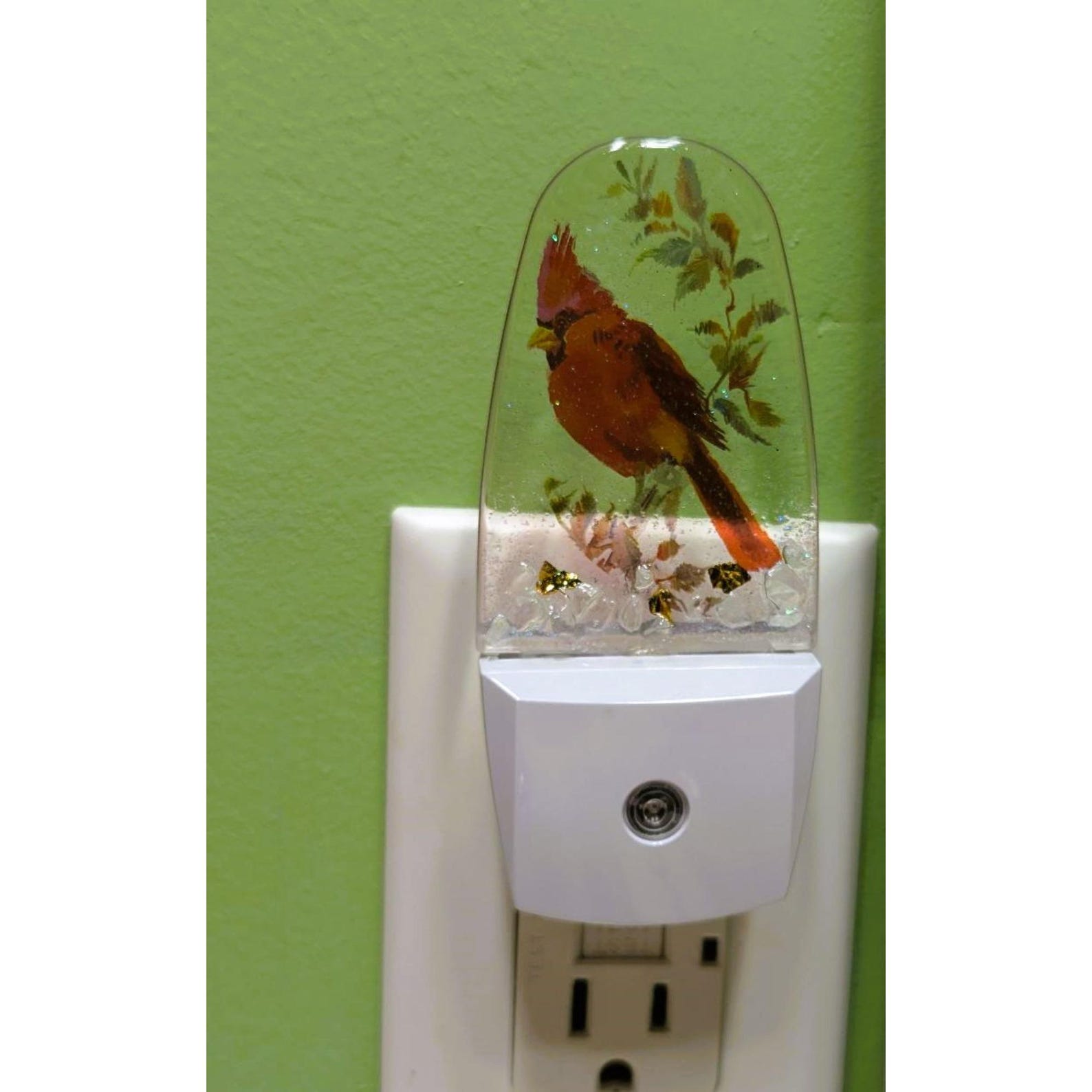 Night Light With a Cardinal Image Plug-in LED Blue 3" NEW - Etsy