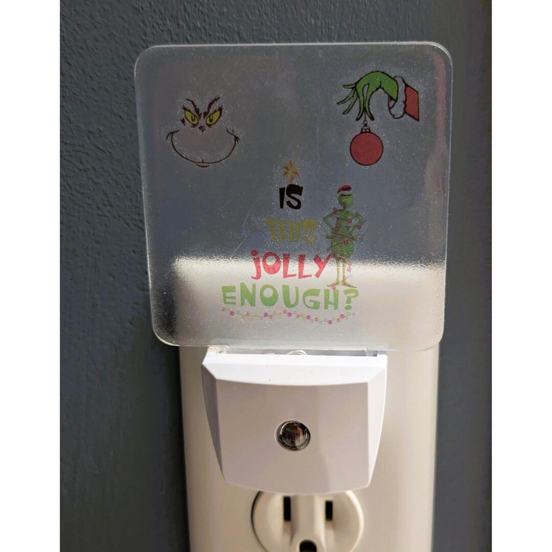 Night Light Square Grinch Image Plug-in LED Warm White 3" NEW - Etsy