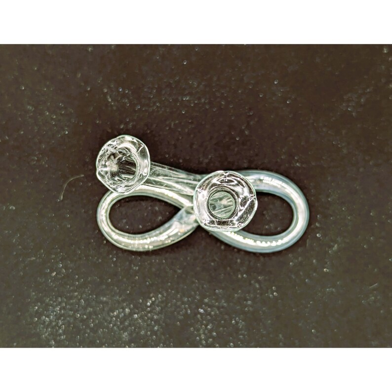 Vintage Clear Glass Double Twist Infinity Test Tube Double Bud Vase ...