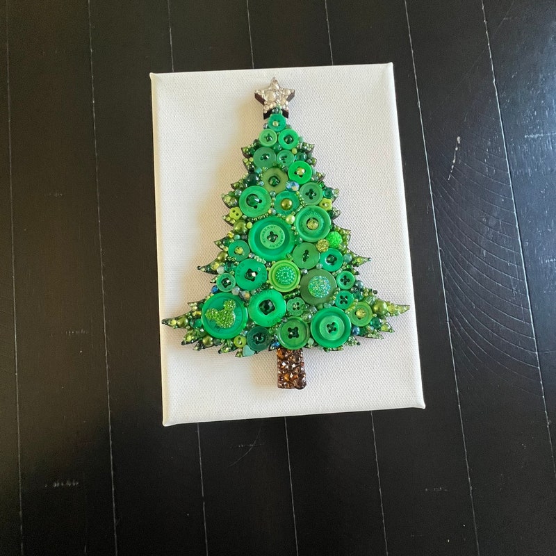 Button Tree Canvas - Etsy