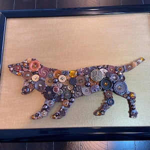 Dachshund Dog ,custom Button Animal Art,dog Lovers Art, Brown Decor ...