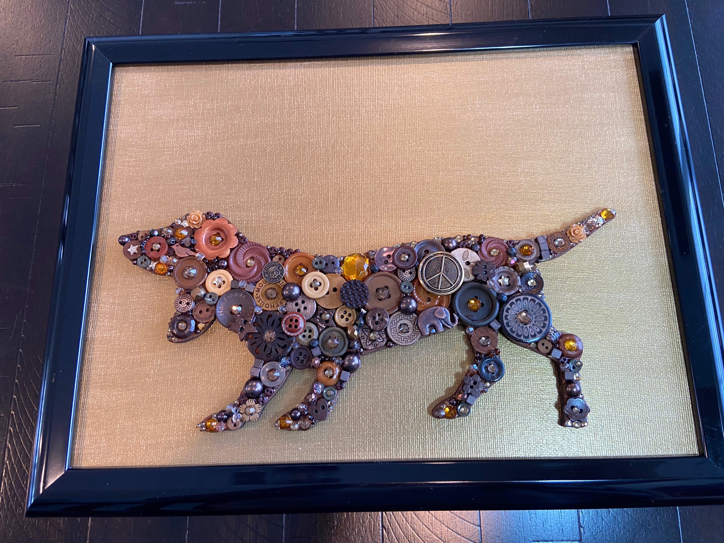Dachshund Dog custom Button Animal Artdog Lovers Art Brown - Etsy