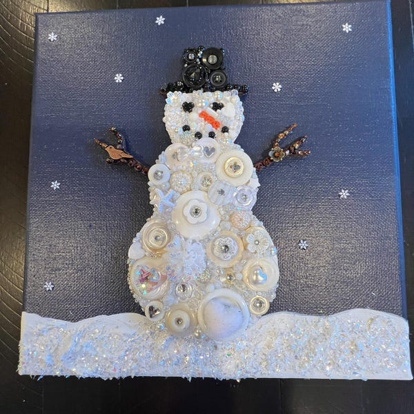 Button Snowman - Etsy