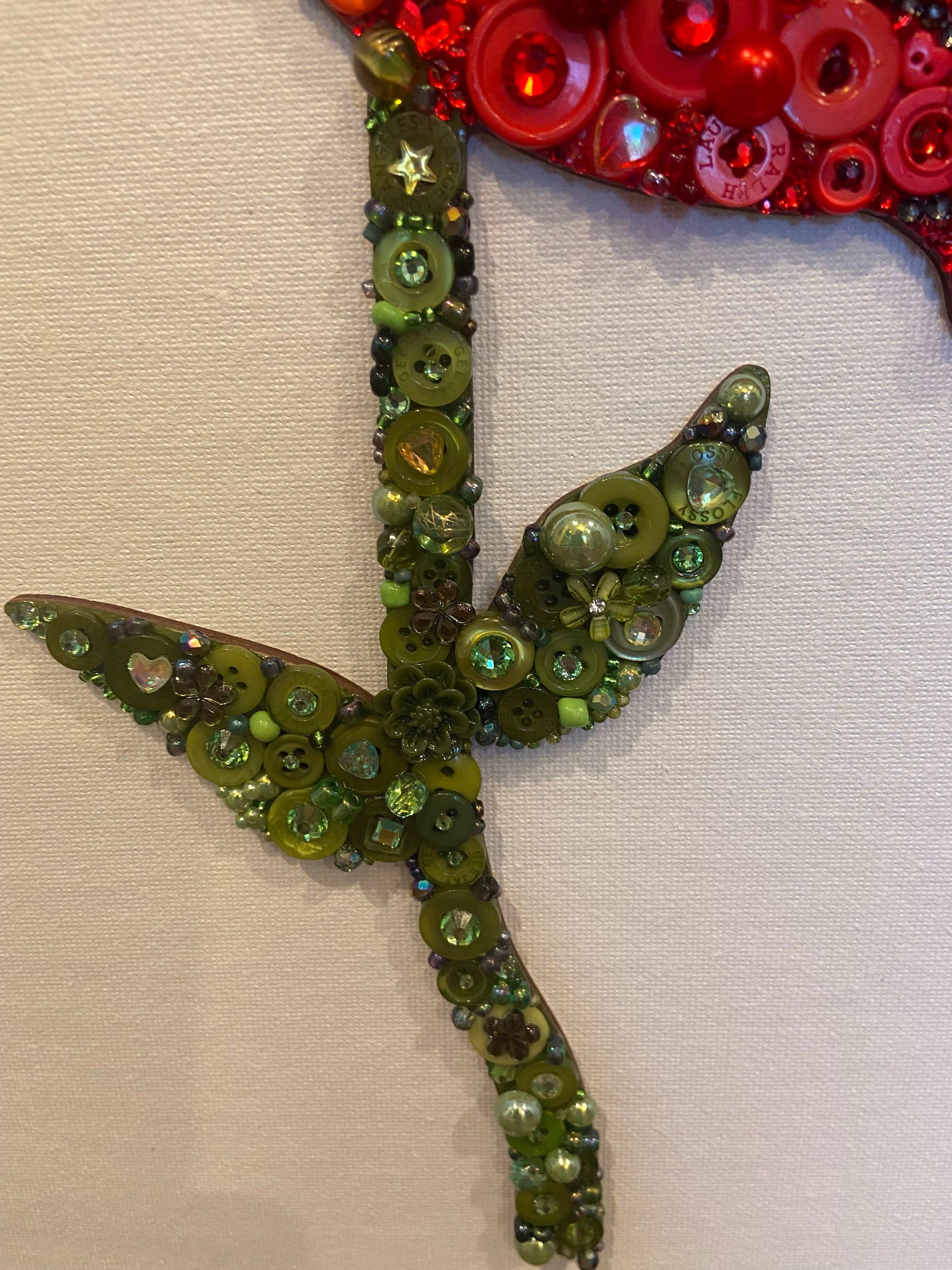 Red Poppy Flower Custom Button Artwork Red Decor Vintage - Etsy