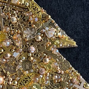 Jeweled Christmas Tree,upcycled Jewelry,religious Icons, Wedding Gift ...