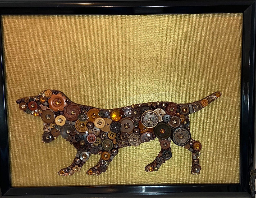Dachshund Dog ,custom Button Animal Art,dog Lovers Art, Brown Decor ...