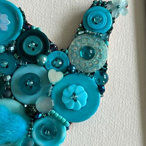 Teapot Button Art, Turquoise Framed Kitchen Decor, Vintage Style - Etsy