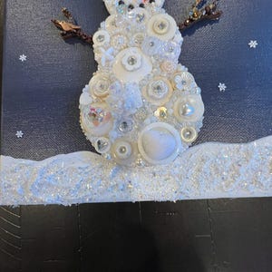 Snowman, Button Art, Christmas Decor, Winter Decor, Gift for Friend ...