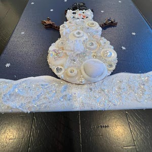 Snowman, Button Art, Christmas Decor, Winter Decor, Gift for Friend ...