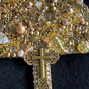 Jeweled Christmas Tree,upcycled Jewelry,religious Icons, Wedding Gift ...
