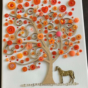 Tree Button Art - Etsy