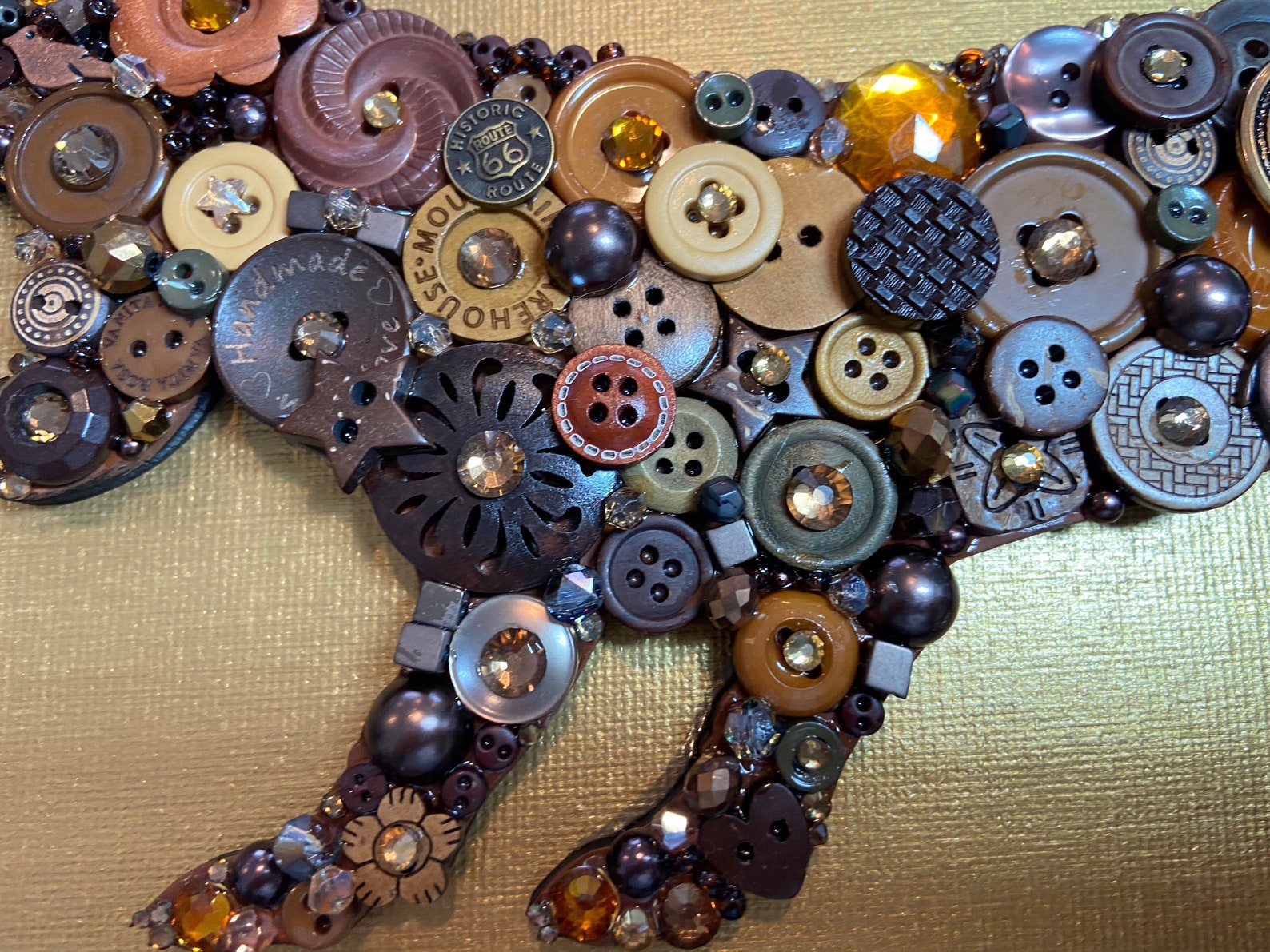 Dachshund Dog custom Button Animal Artdog Lovers Art Brown - Etsy