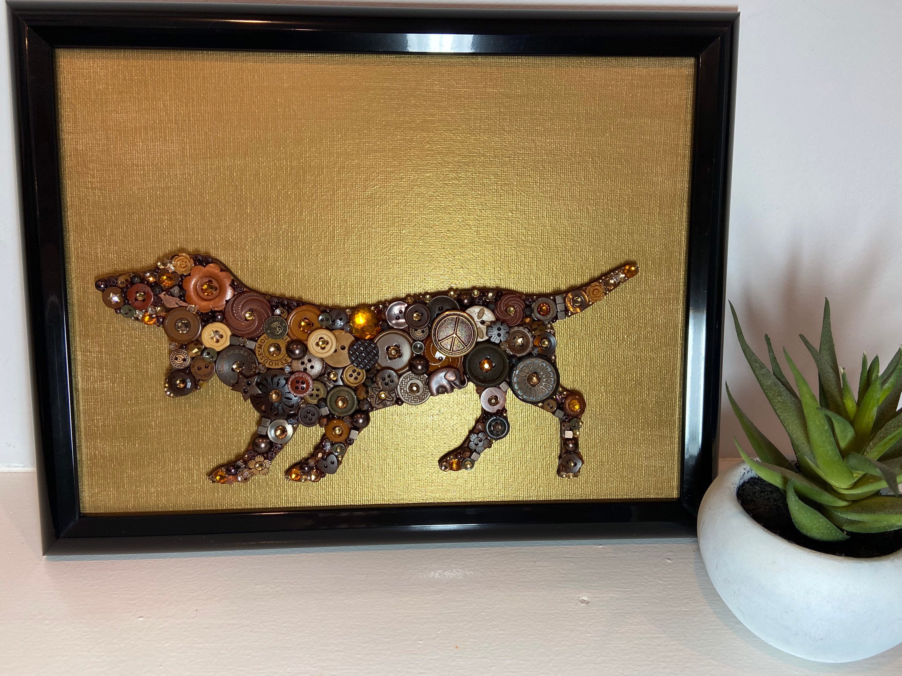 Dachshund Dog custom Button Animal Artdog Lovers Art Brown - Etsy