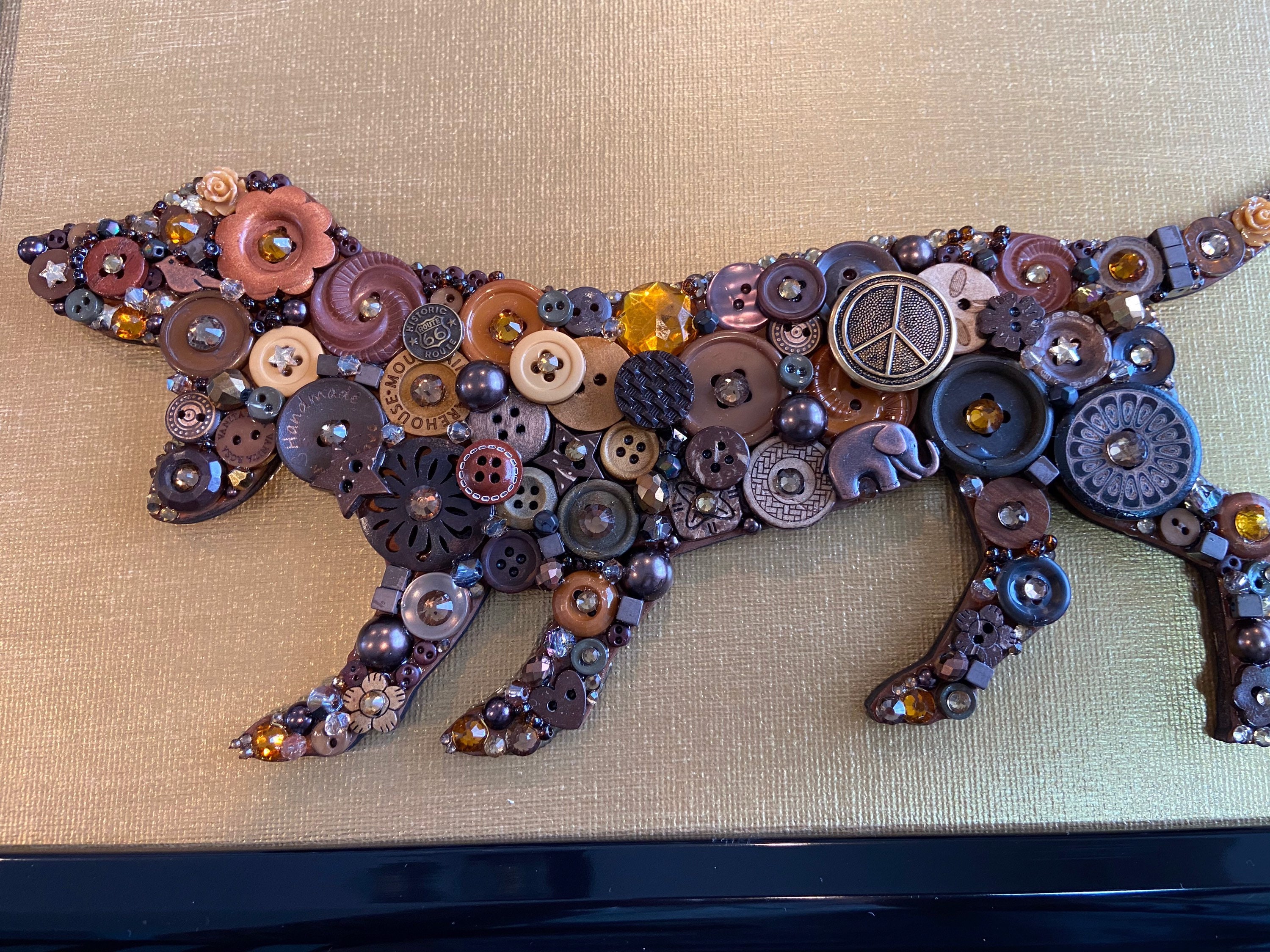 Dachshund Dog custom Button Animal Artdog Lovers Art Brown - Etsy
