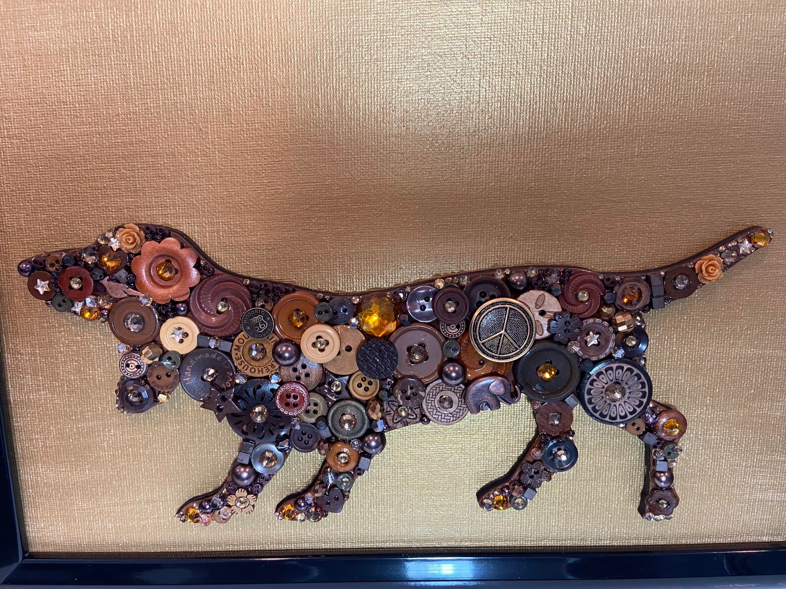 Dachshund Dog custom Button Animal Artdog Lovers Art Brown - Etsy
