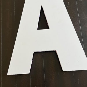 Alphabet Letter Art, Purple Decor, Vintage Buttons, Customizable Art ...